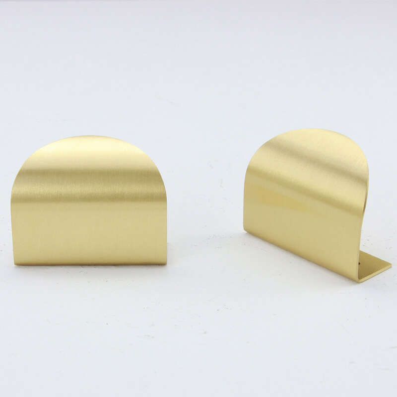 Brass kitchen lip pull handles round - Kitchen handles store